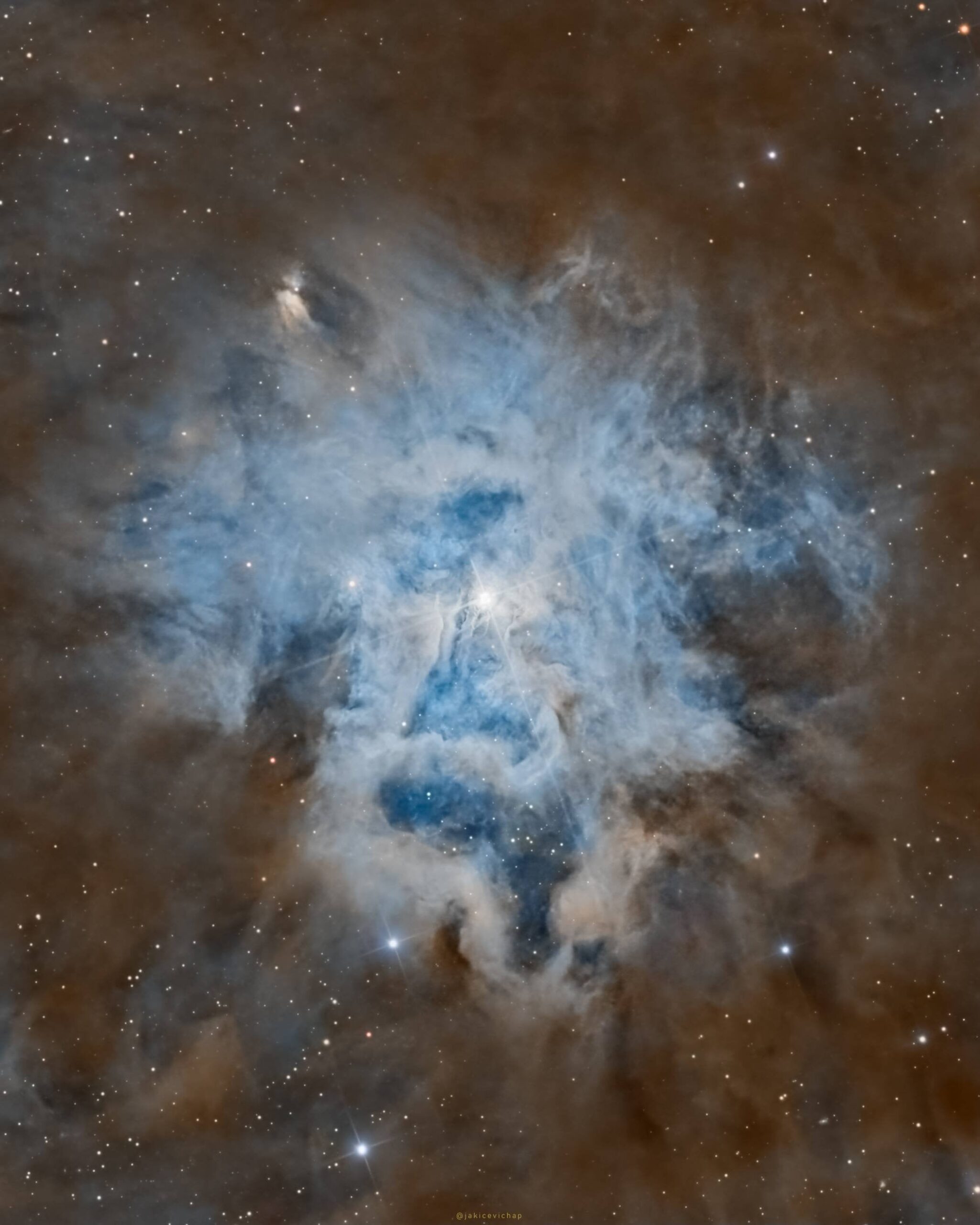 I captured an image of the Iris nebula from my own homemade observatory ...