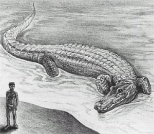 The mahamba is a Congo cryptid described as a crocodile that can reach ...