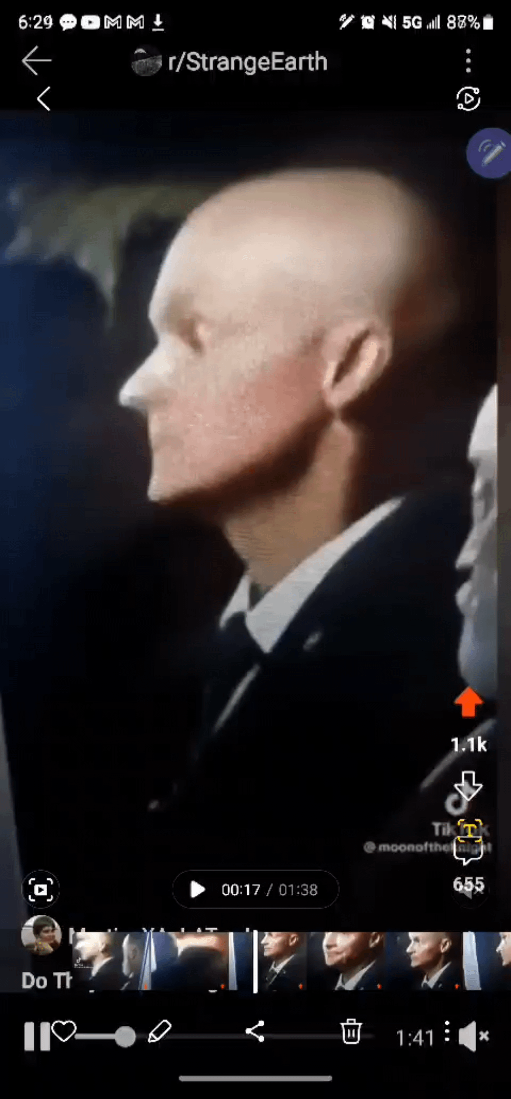 A clip taken from the video of the alleged alien. - UFO FEED