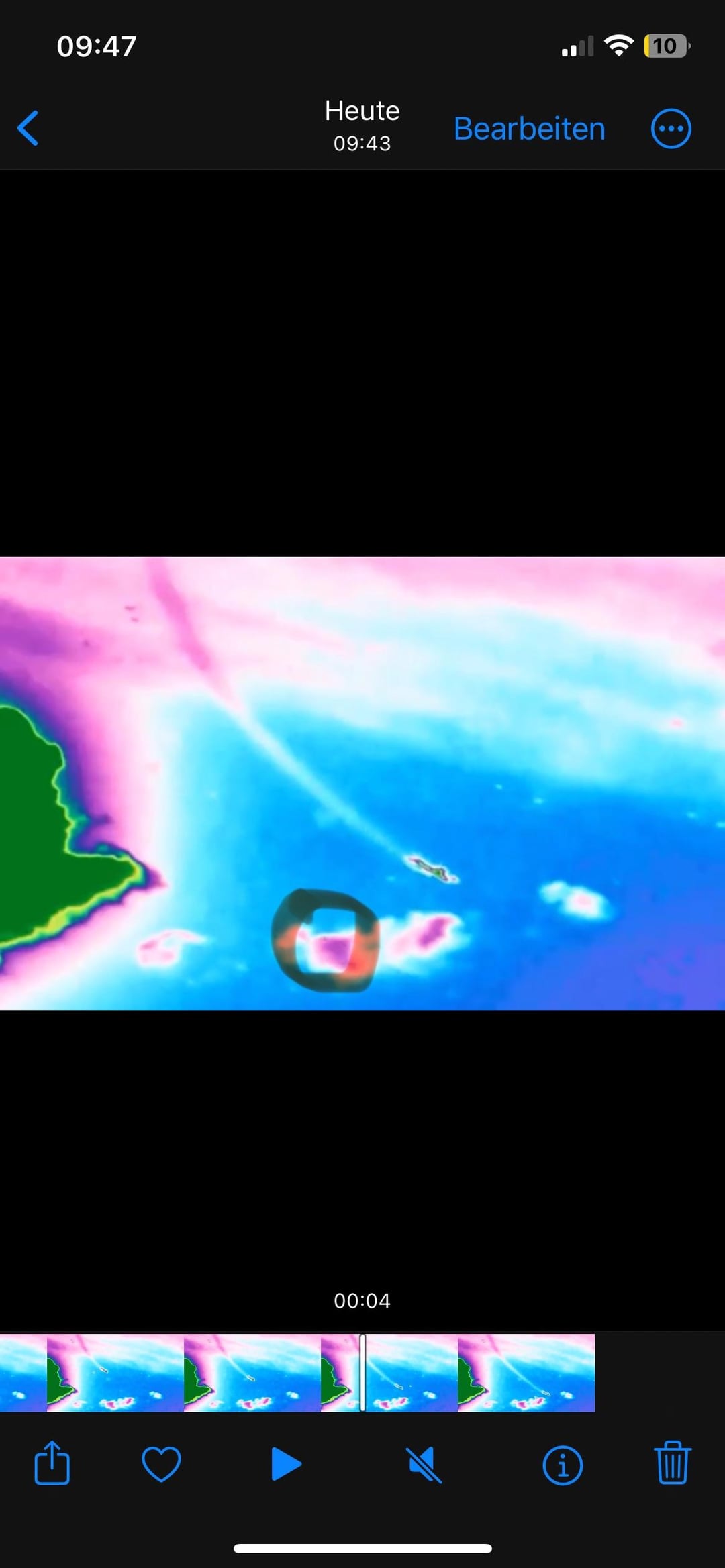 Revisiting plane footage: The orbs seem to be coming out of the ocean ...