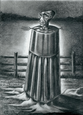 Drawings of the Flatwoods monster (also known as the Braxton County ...