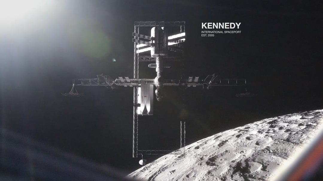 Alternate history dual-keel lunar station, Kennedy International ...