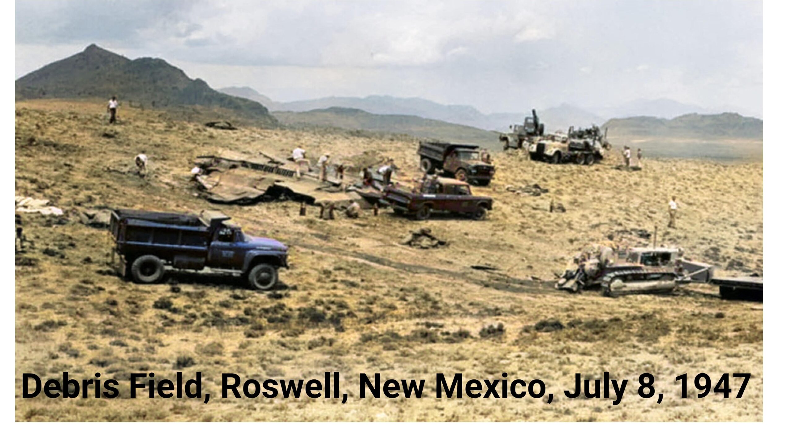 debris Field Roswell New Mexico 1947 Do you see the balloon? – UFO FEED