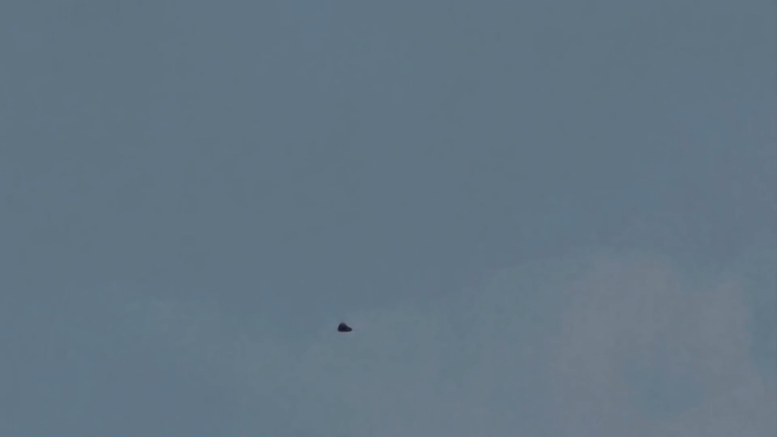 Footage from Pakistan shows what appears to be a black triangular ...