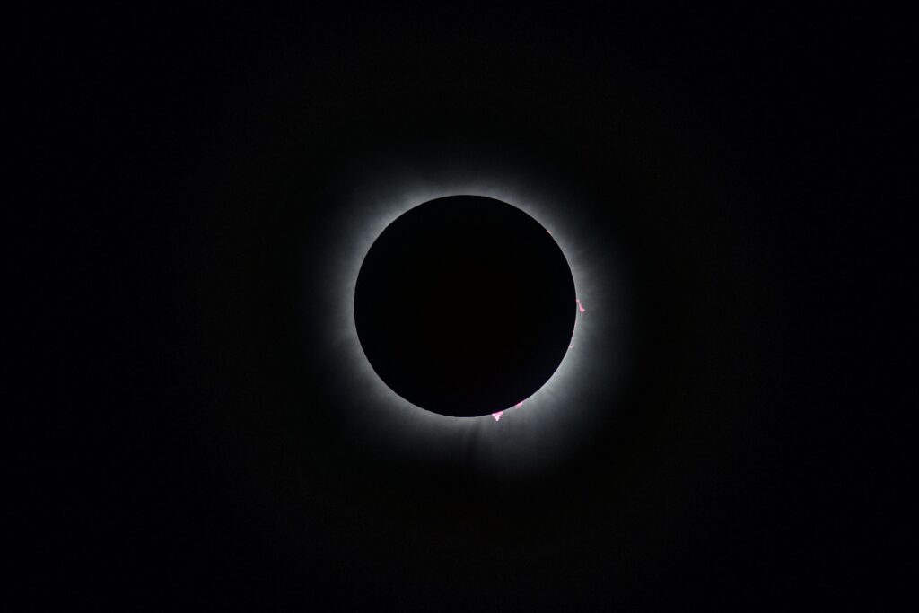 A View of the Solar Prominences during the Eclipse - UFO FEED