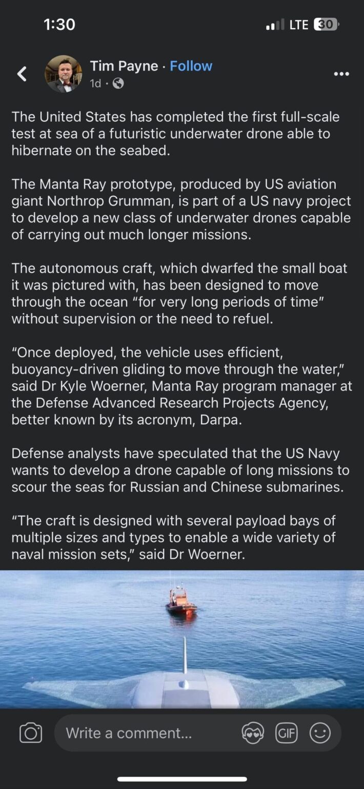 Manta Ray Prototype - UFO FEED