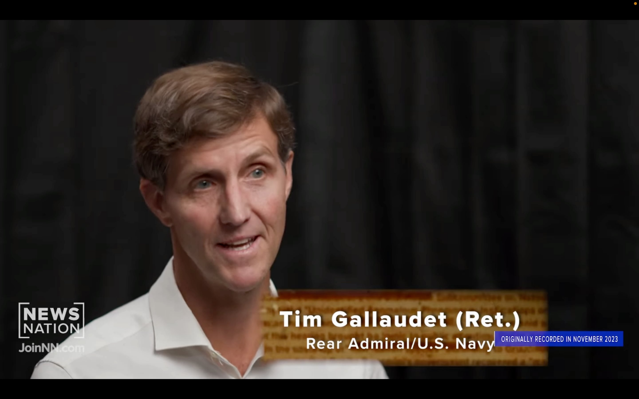 Admiral Tim Gallaudet tells Ross Coulthart on Newsnation: “UFOs are the ...