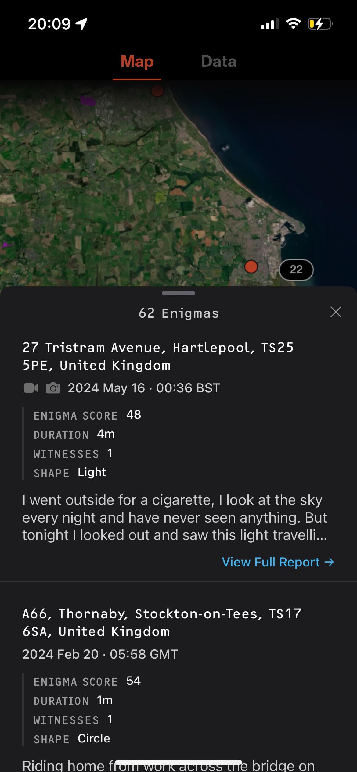 Enigma UAP App – UFO FEED