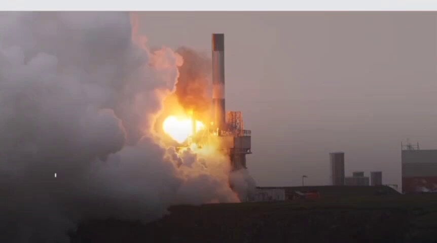 Video of the anomaly at the RFA One rocket test bed located at the ...