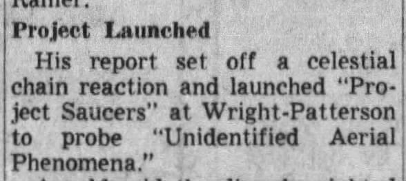 1949: “His report set off a celestial chain reaction and launched ...