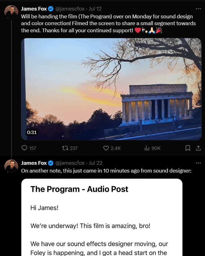 Any Updates on the Upcoming Documentary “The Program” from James Fox ...