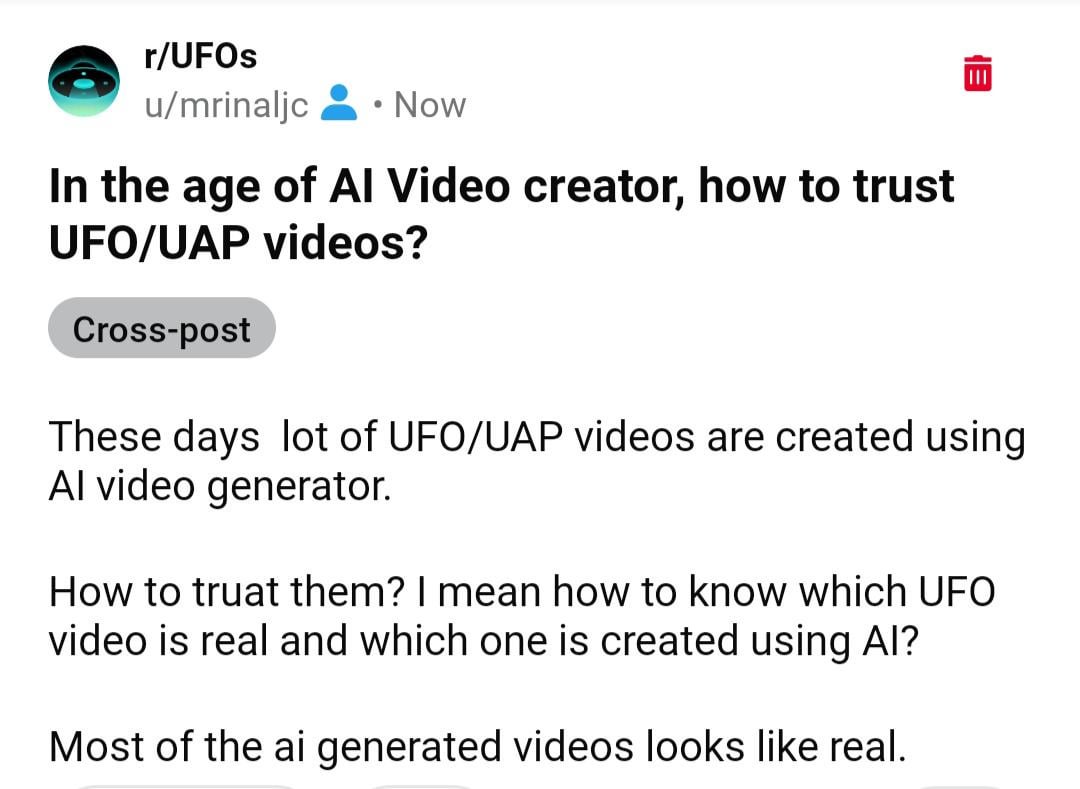How to trust UFO/UAP videos in the age of AI video generator? - UFO FEED