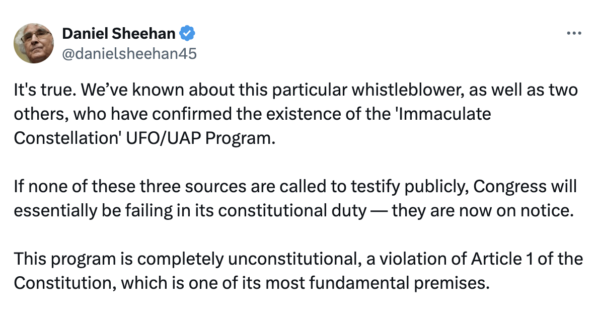 Constitutional Attorney Danny Sheehan Comments on 'Immaculate ...