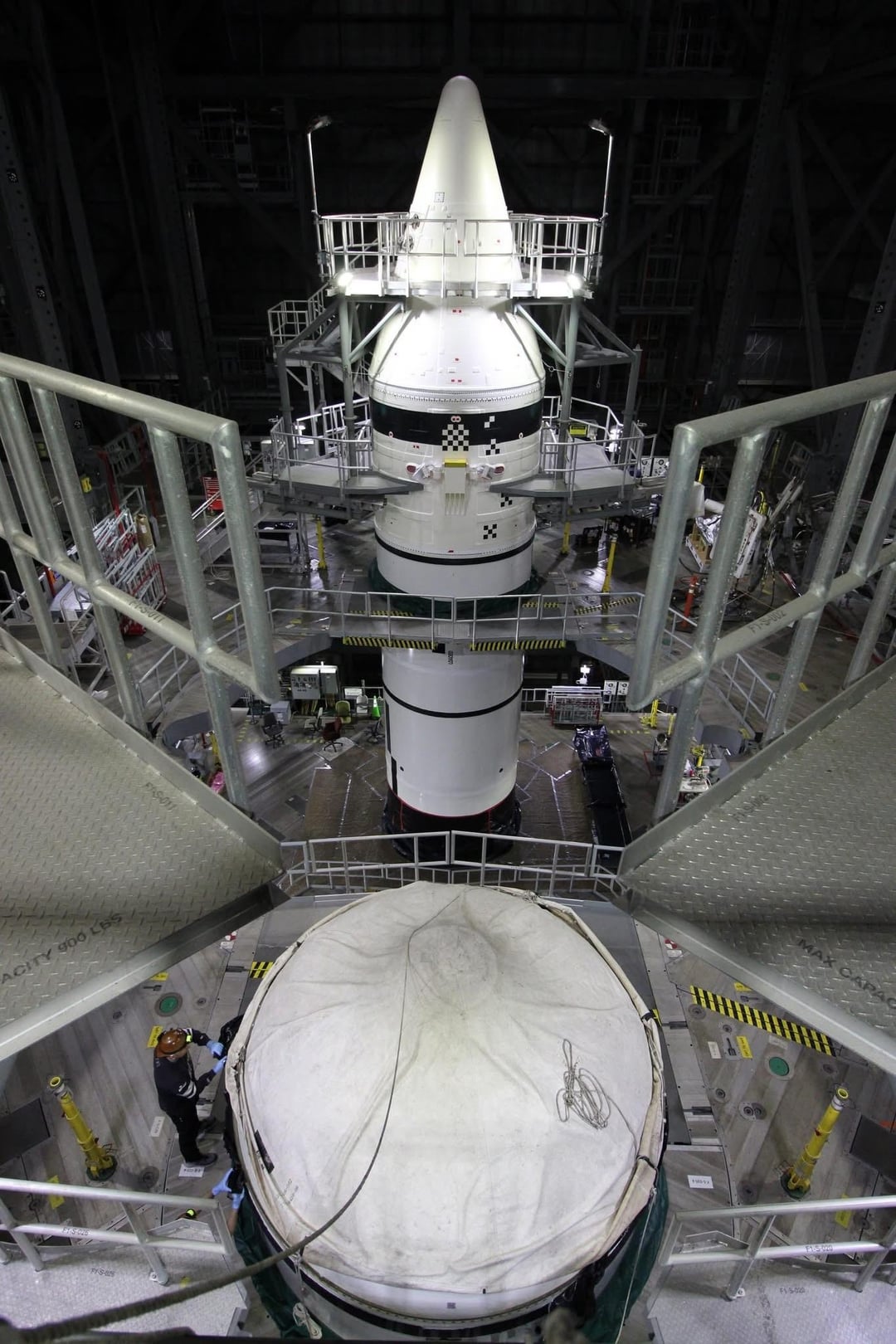 Artemis II Space Launch System booster stacking is complete. The next ...