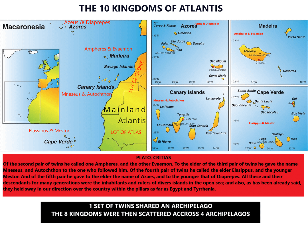 Richat as the city of Atlantis: The supposed location of the 10 ...