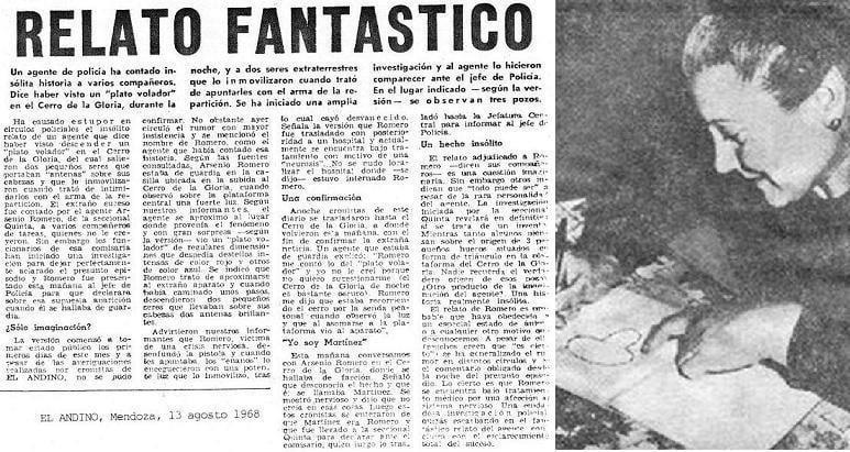 July 22, 1968, Argentina: a psychiatric nurse saw humanoid figures in a ...