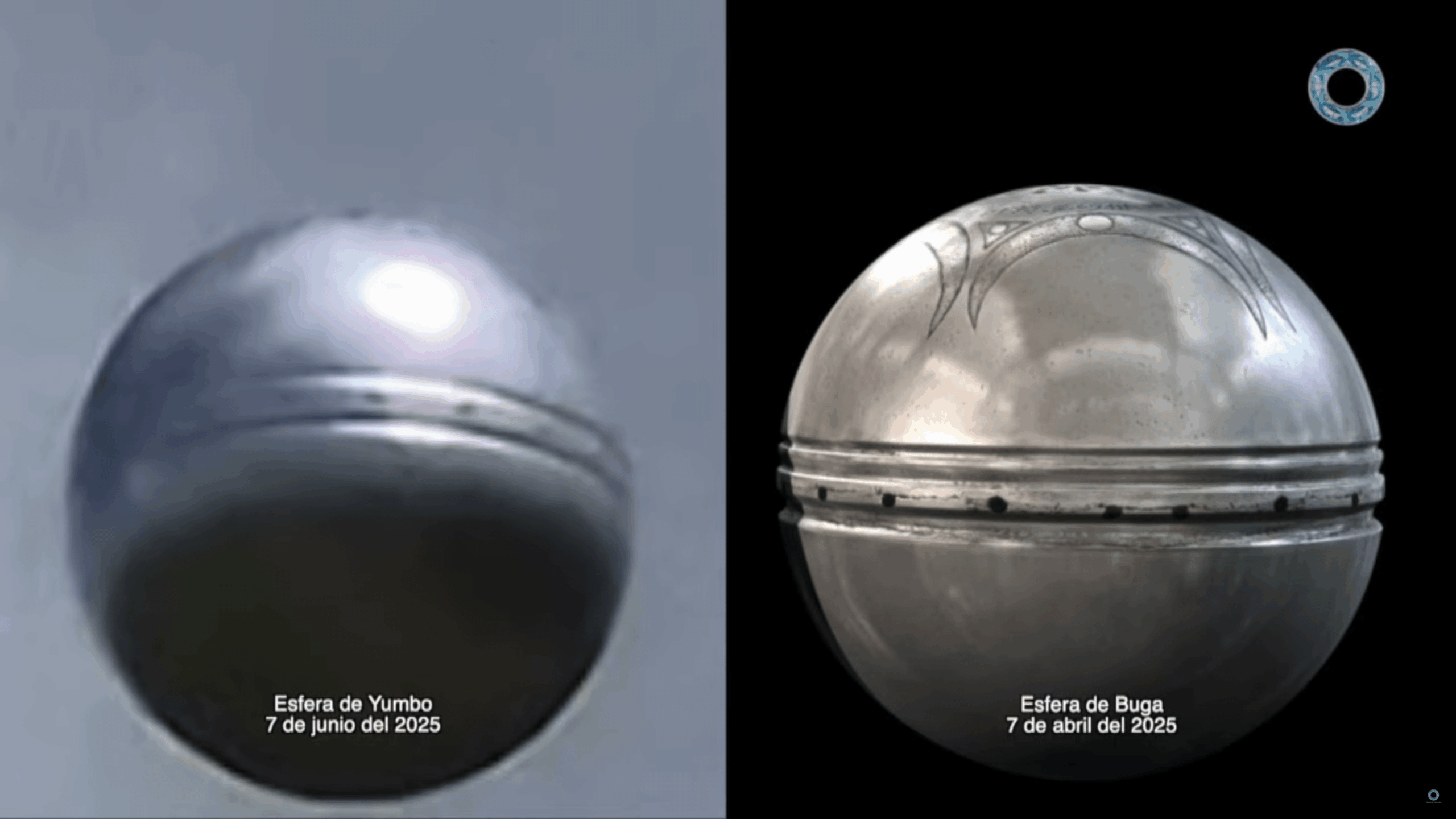 Screenshot of the Yumbo video and the Buga sphere compared. – UFO FEED