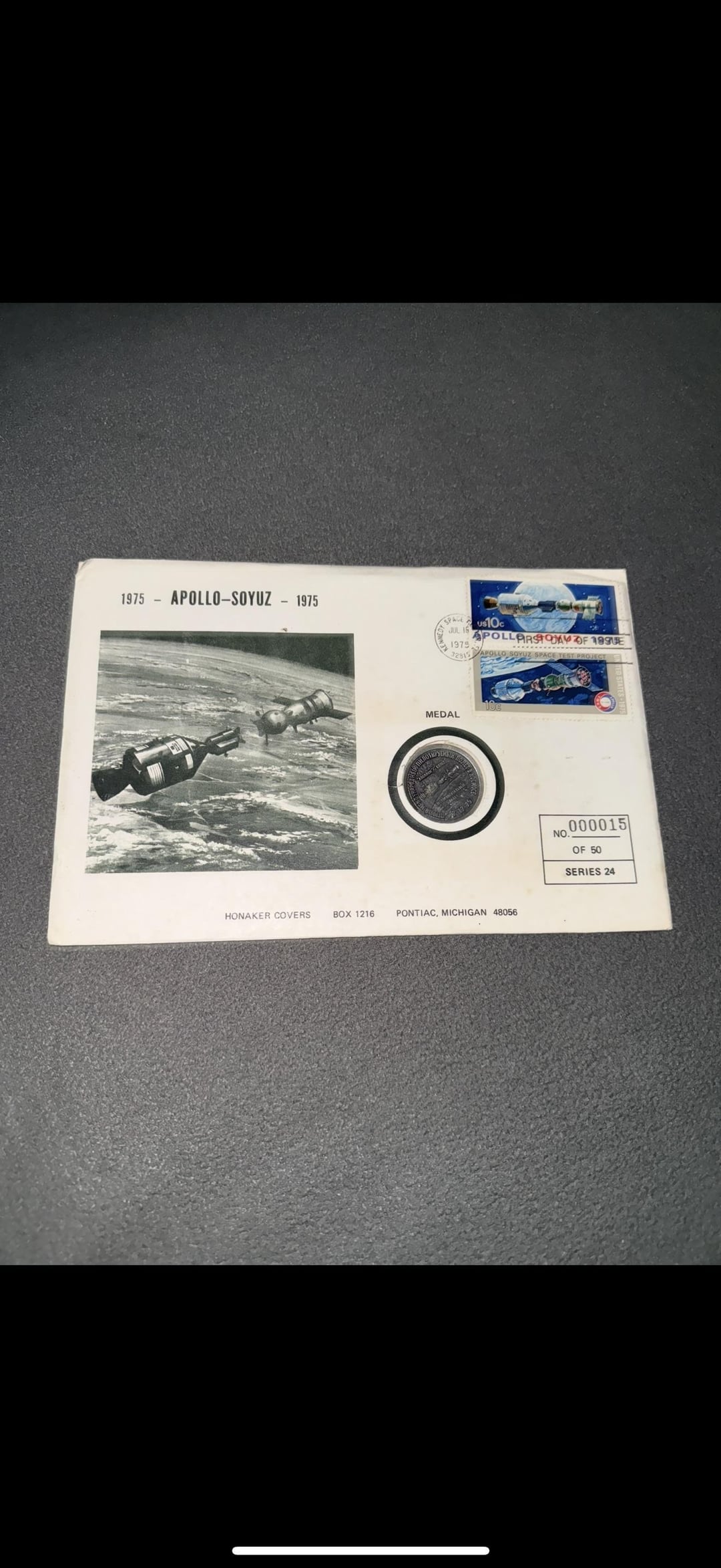 1975 Apollo Soyuz Honaker Cover Mrdal Series 24 00015 Of 50 - UFO FEED
