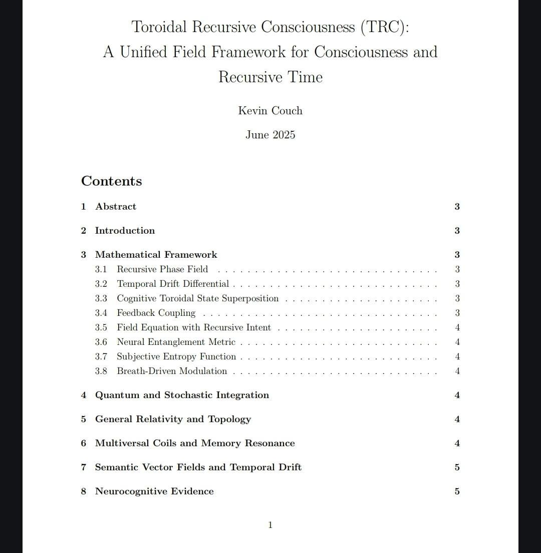 Toroidal Recursive Consciousness (TRC): A Unified Field Framework for Consciousness and ...