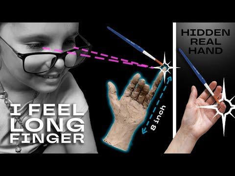 Extended rubber hand illusion, feeling of rubber hand without actual ...