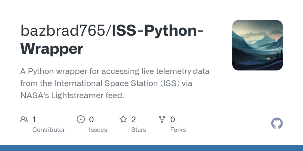 I made a python wrapper with 281 live ISS data points - UFO FEED