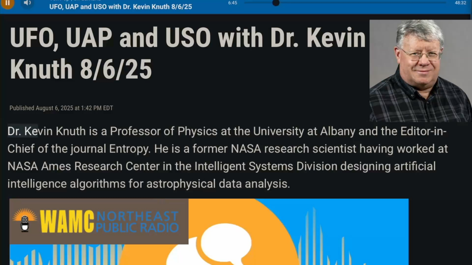 Former NASA Research Scientist and Professor of Physics at Albany ...