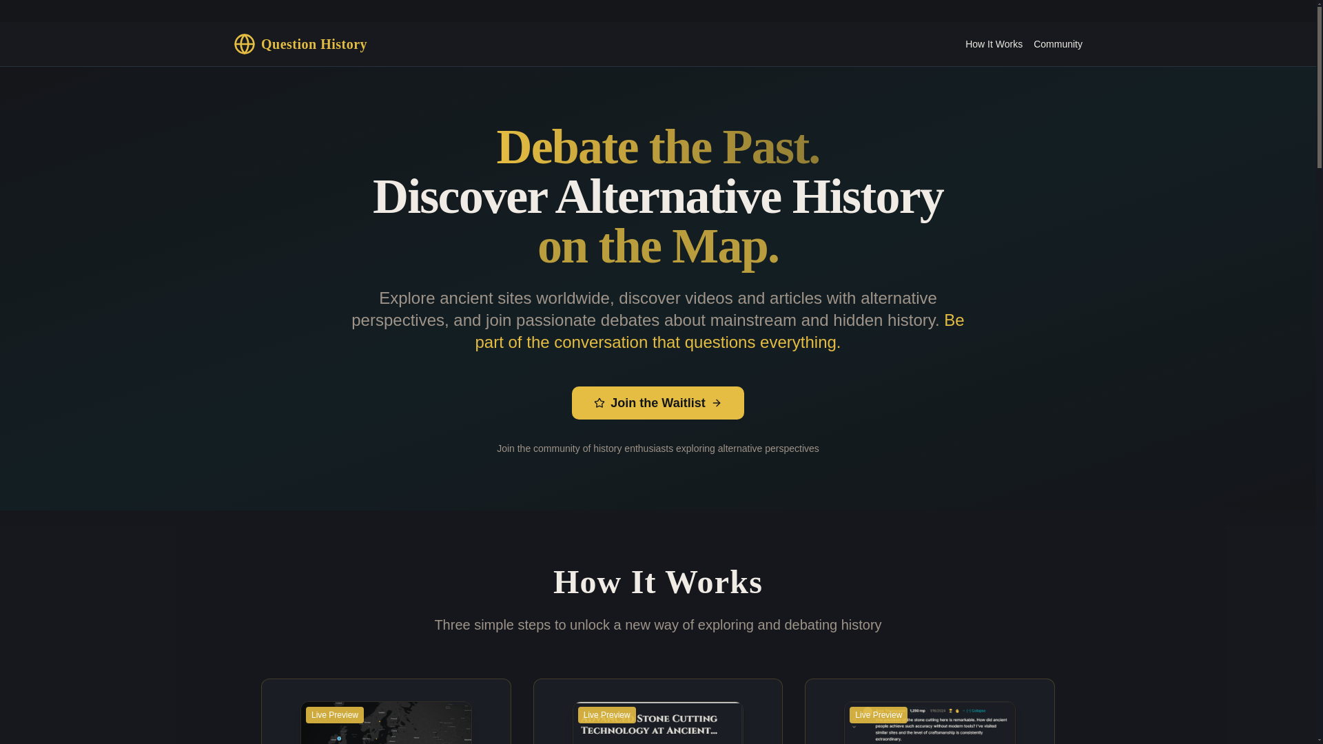 Question History — A new platform to map and debate alternative history ...