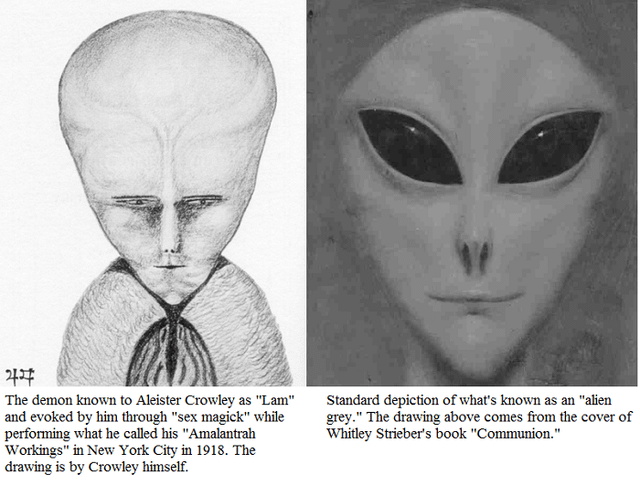 Aleister Crowley's Lam & Gray Aliens - UFO FEED