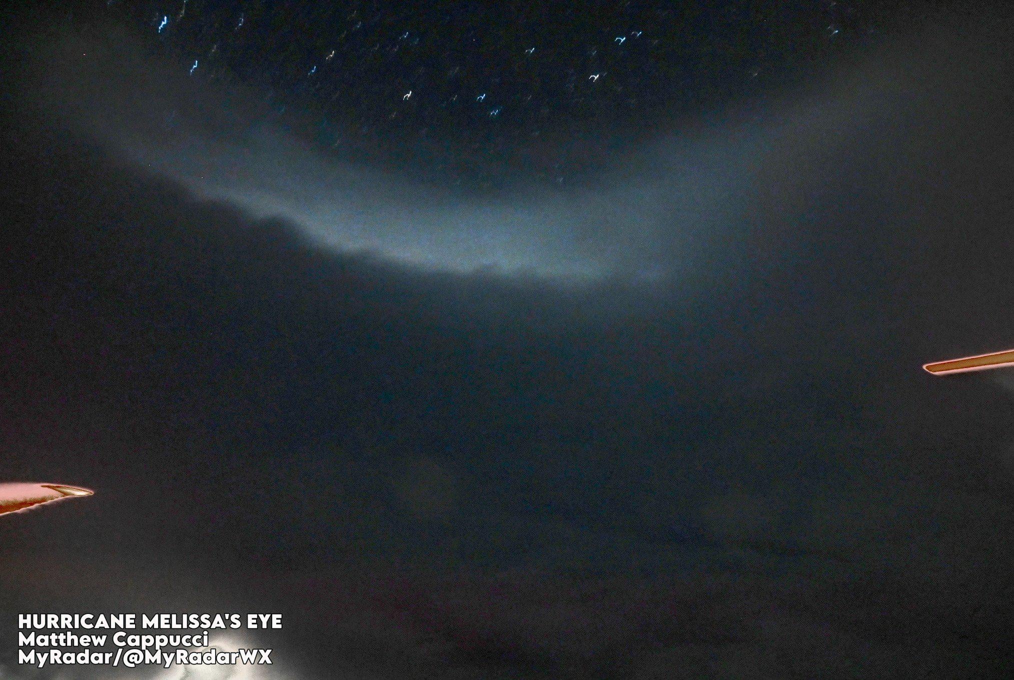 A star-studded view Inside Hurricane Melissa overnight as it further ...