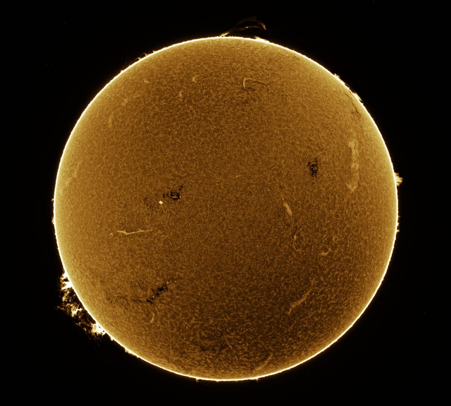 Angy sun with the International Space Station posing in front (slightly ...