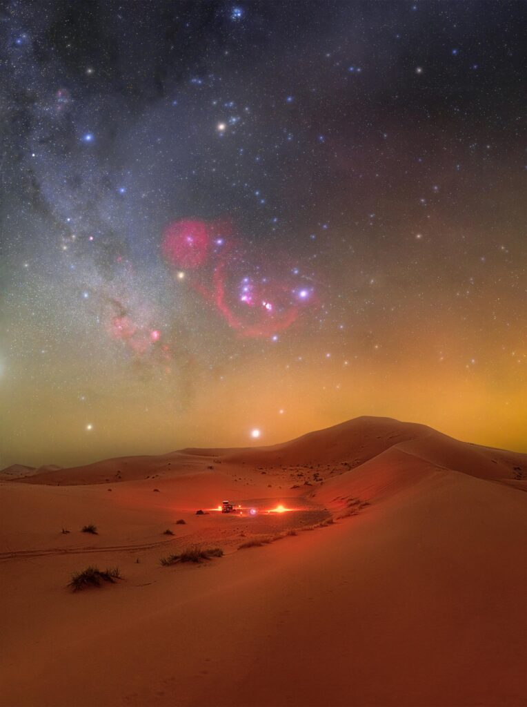 Amanar rising above our desert camp in the Sahara - UFO FEED