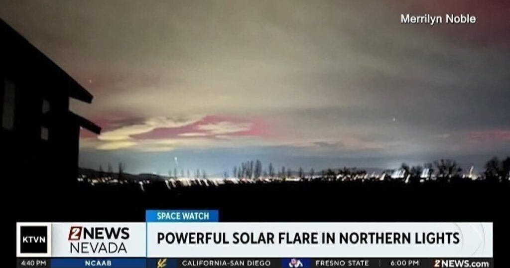 Powerful solar flare brings Northern Lights to northern Nevada ...