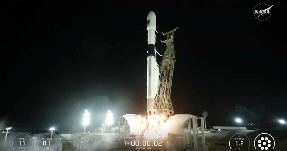 SpaceX launches NASA’s Sentinel-6B satellite from Vandenberg, booster ...