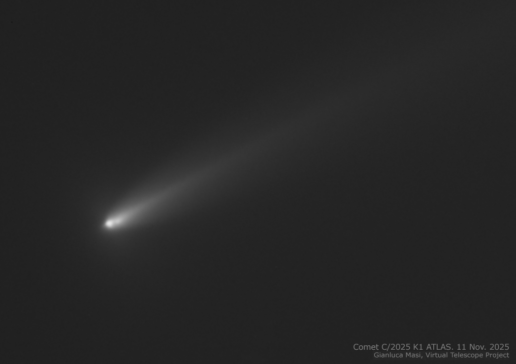 Comet C/2025 K1 ATLAS fragmentation: new image and animation - 19 Nov ...