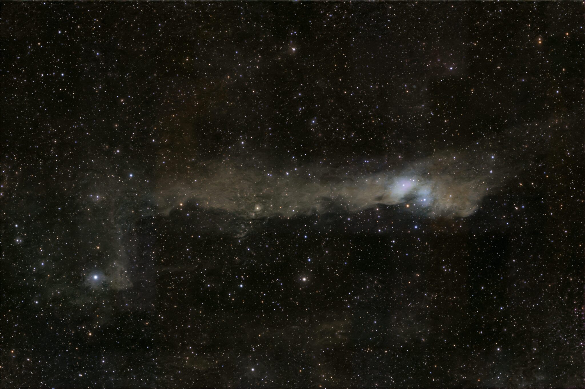 Overcooked Dusty Nebula (LBN 534) in Andromeda - 15 min exposure - UFO FEED