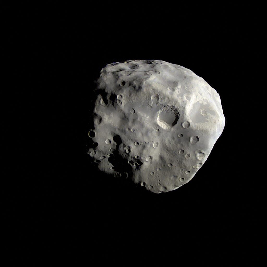 The Cassini spacecraft's close flyby of Epimetheus in December 2007 ...
