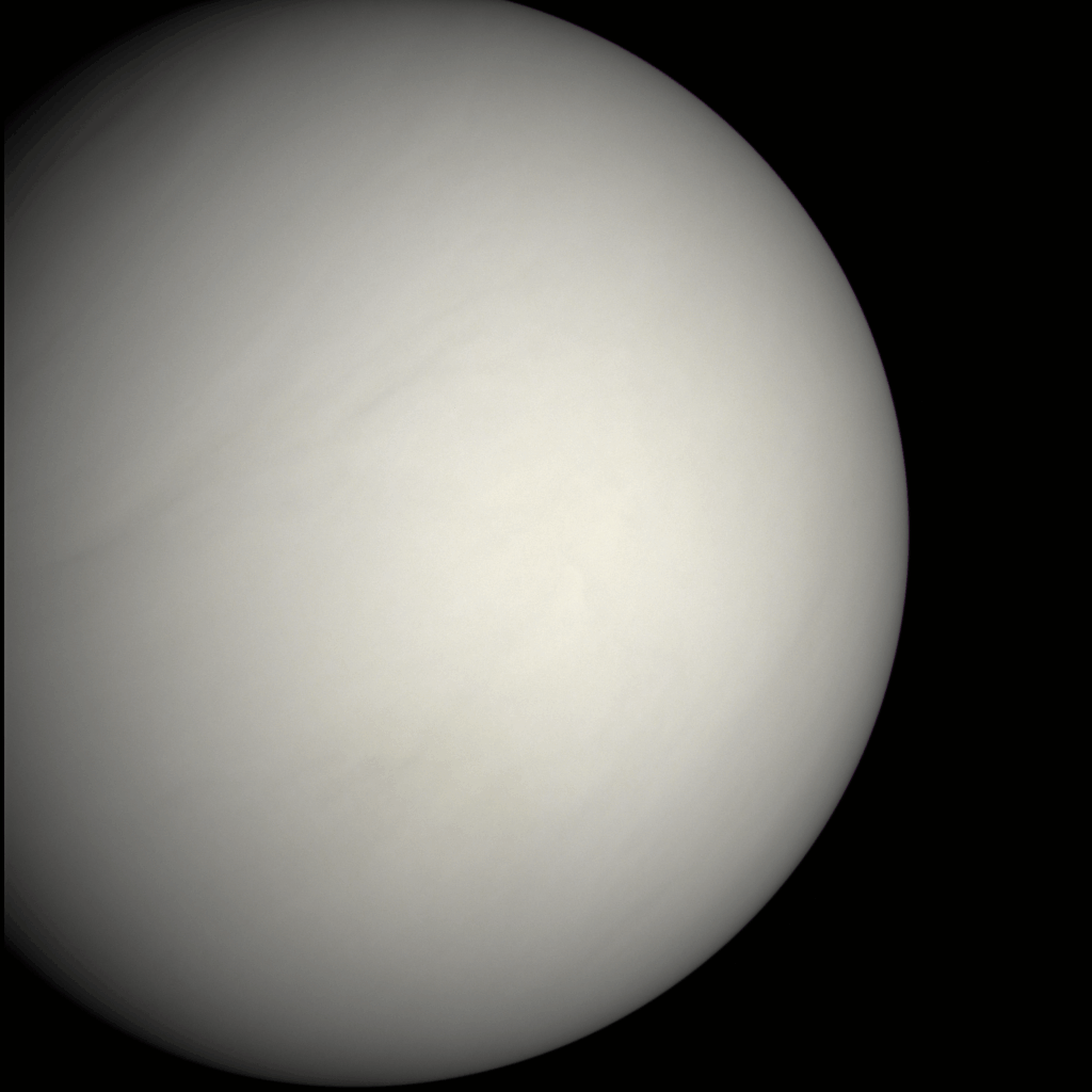 Most of Venusian photos are false-color, taken either in IR or UV. For ...