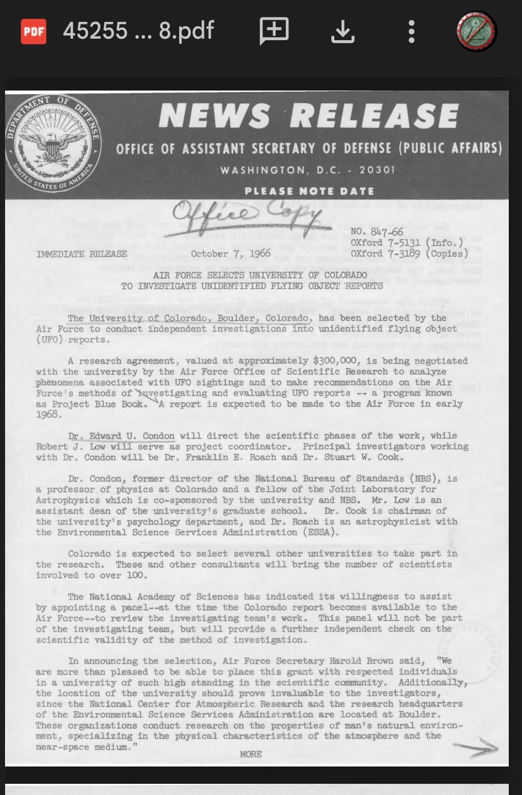 interesting document - UFO FEED