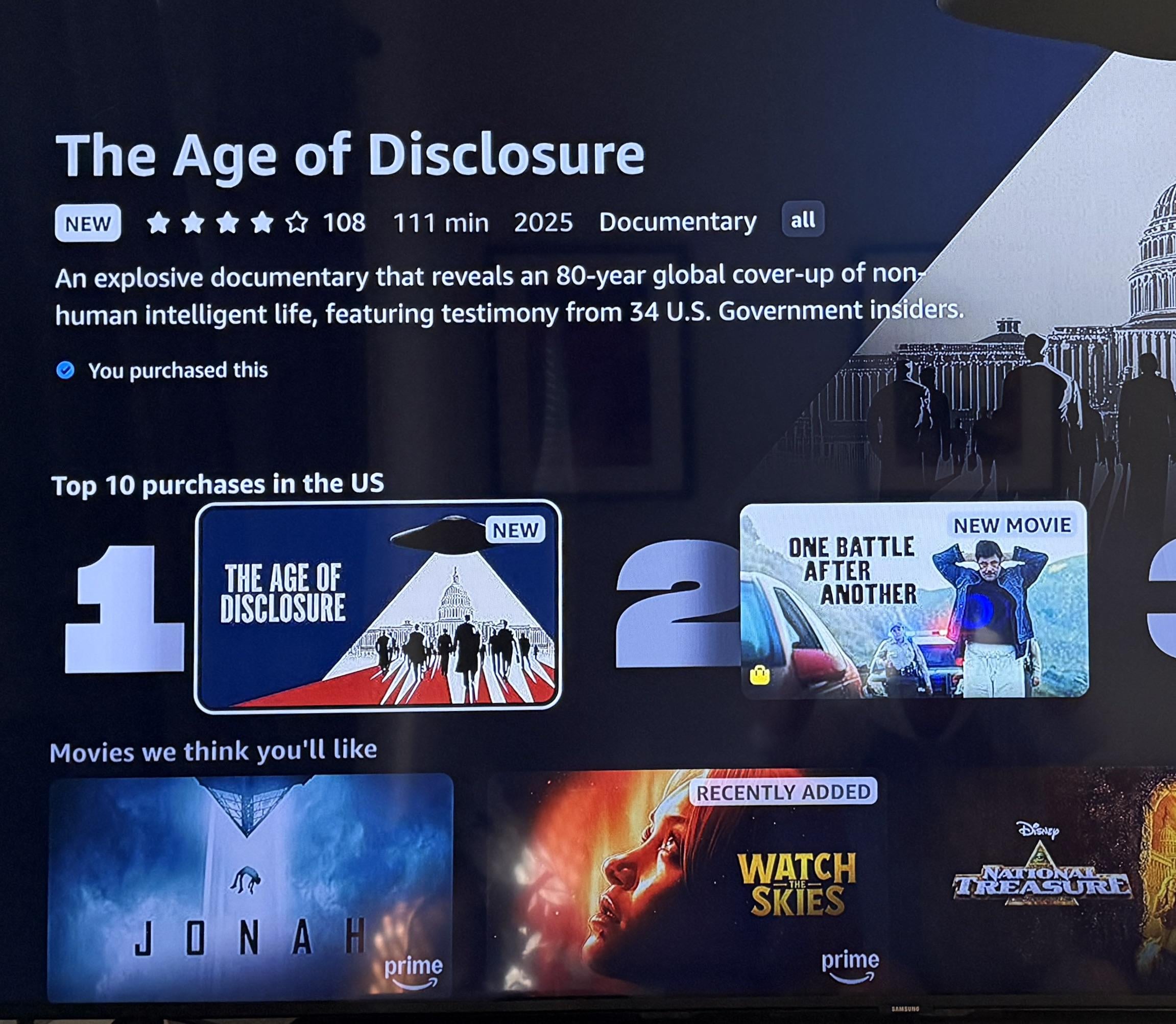 Age Of Disclosure is the #1 purchased film on Amazon Video - UFO FEED
