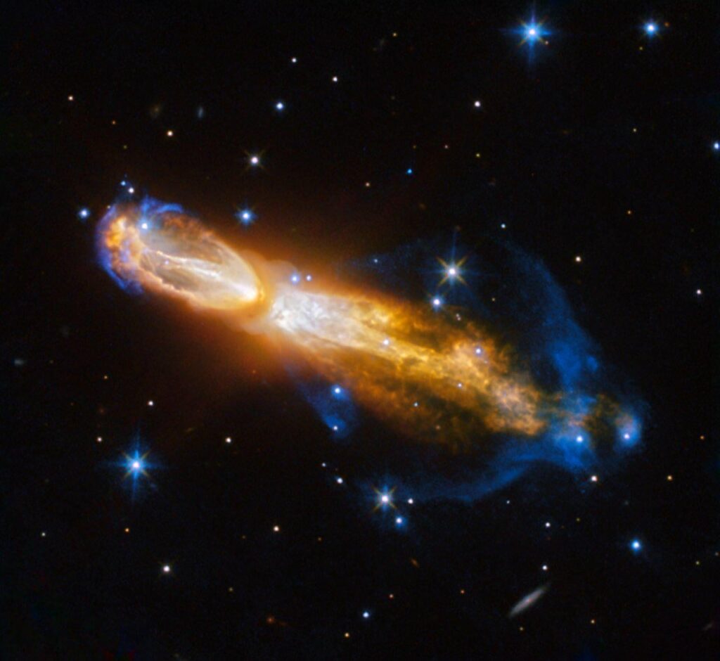 Hubble image of The Calabash Clash, a star going from red giant to ...