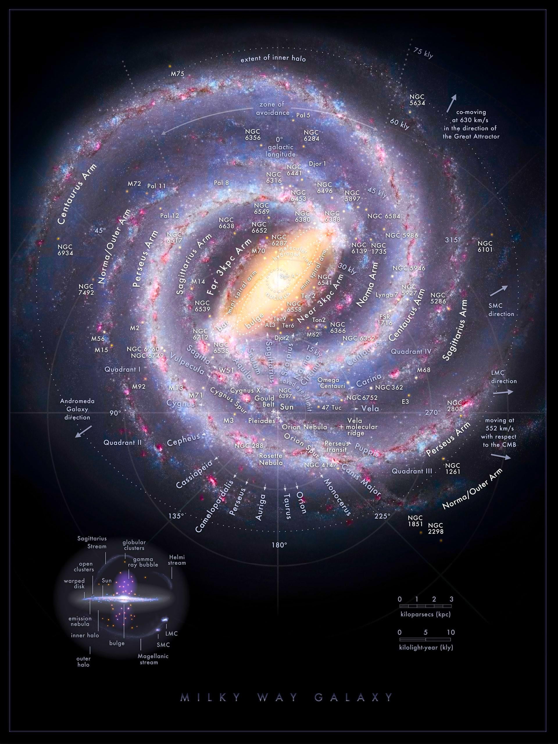 Very detailed map of our milky way galaxy - UFO FEED