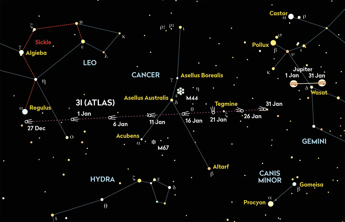 Start 2026 by spotting interstellar comet 3I/ATLAS in the sky. Use our ...