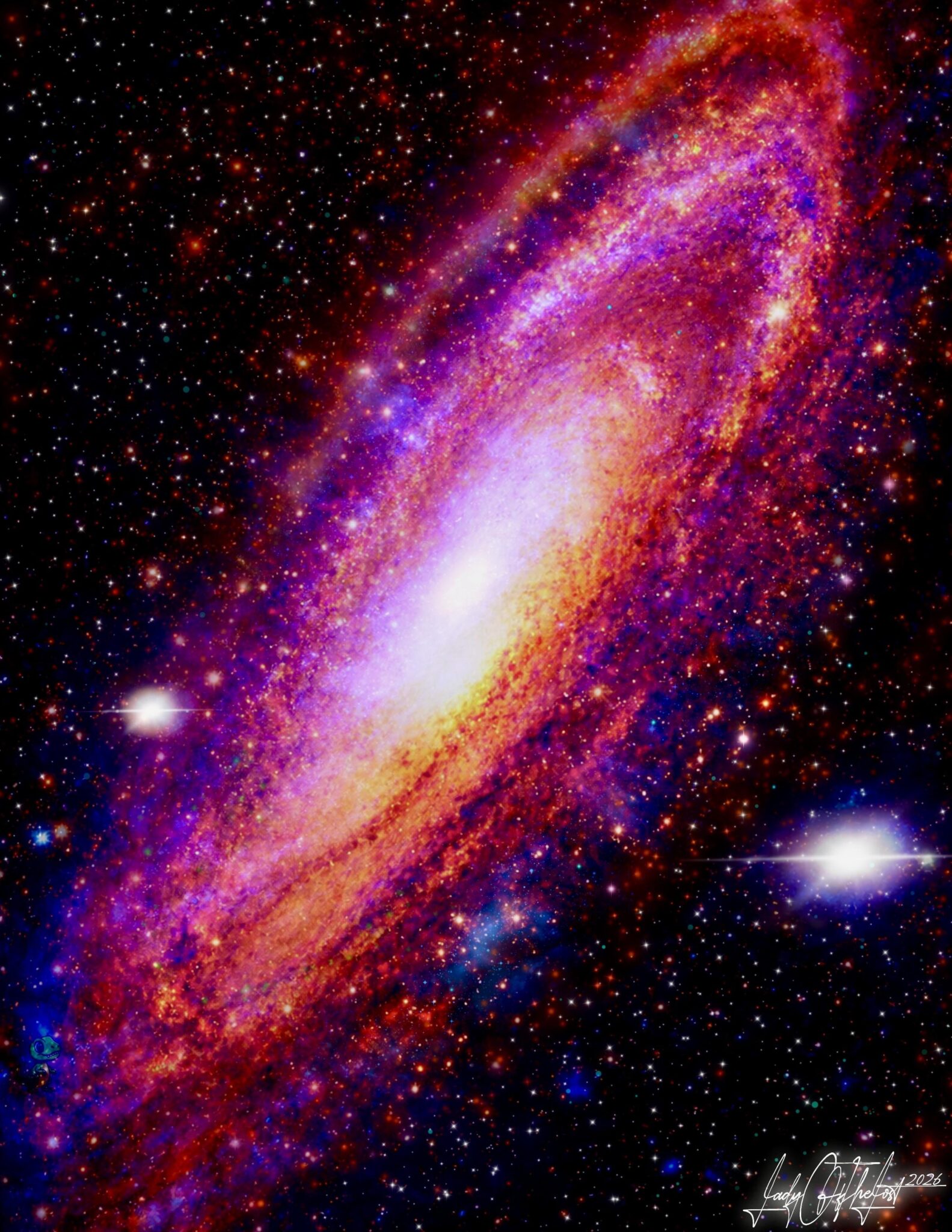 Andromeda Galaxy (digital painting) Procreate 2026 - UFO FEED