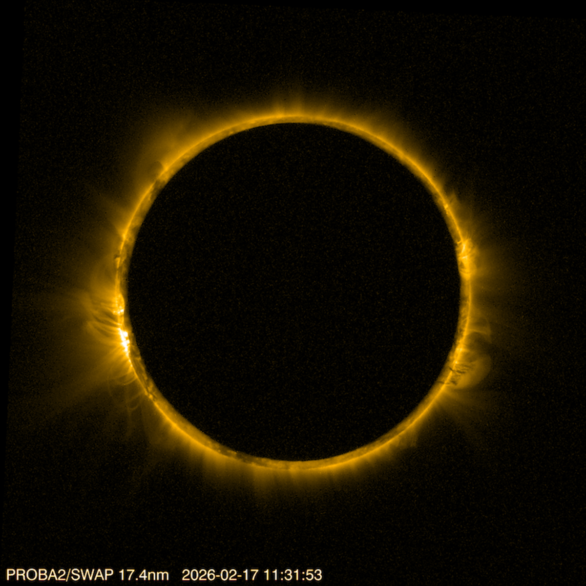 Incredible image shows what 2026’s first solar eclipse looked like from ...