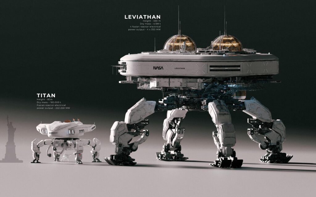 Heavy-Class Planetary Crawler LEVIATHAN concept - 3D, [OC] - UFO FEED